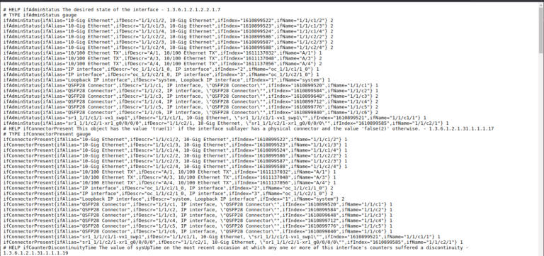 Tools 12. Using Prometheus with SNMP Exporter to Monitor Cisco IOS XR, Nokia SR OS and Arista ...
