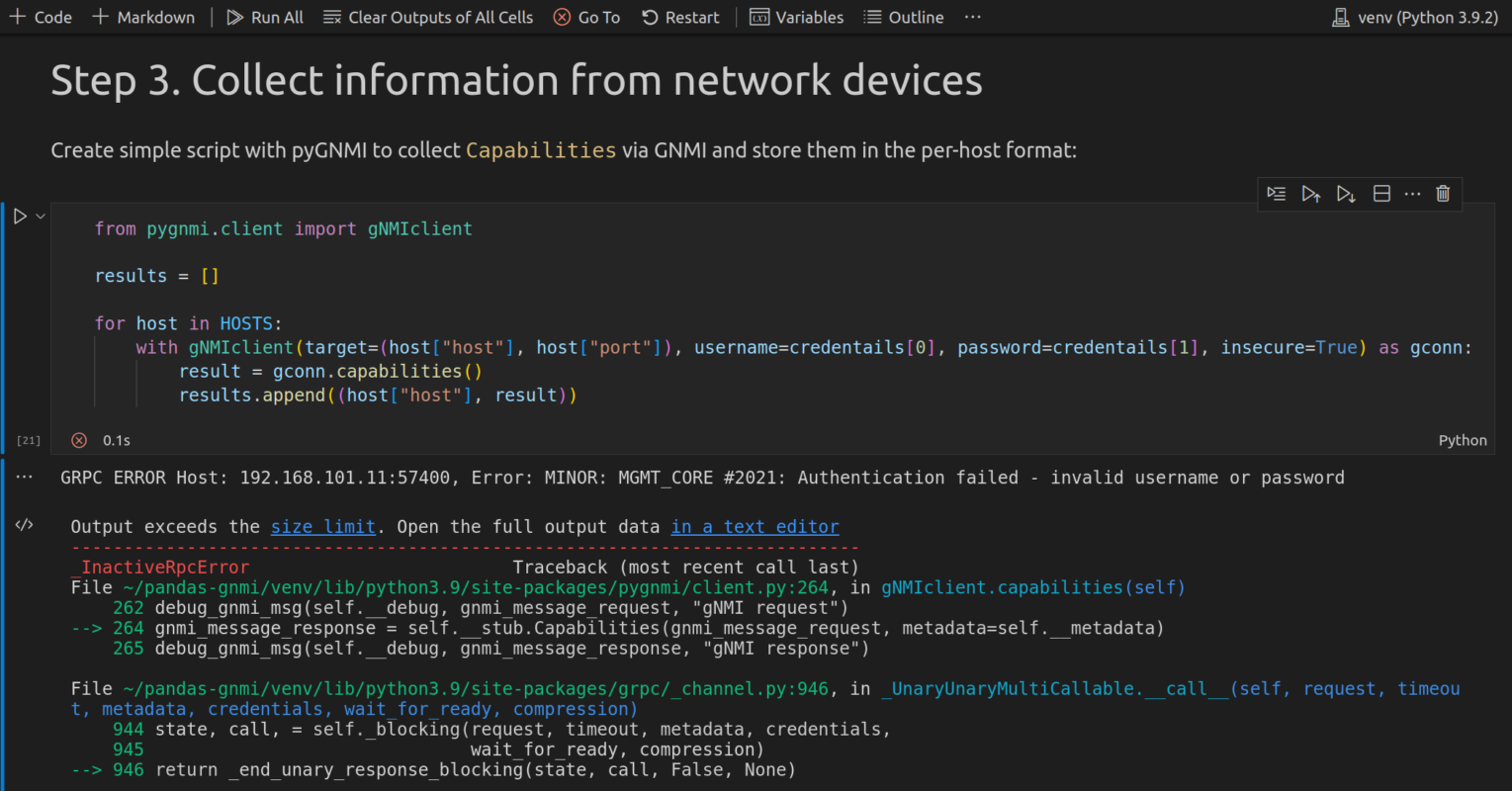 Automation 21 Interactive Python With Jupyter Notebooks To Collect Data From Network Devices